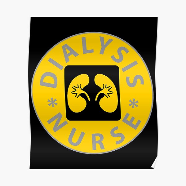 "dialysis nurse logo. kidneys" Poster by doctors-apparel | Redbubble