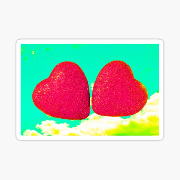 "Two Hearts" Sticker by essentialimage | Redbubble