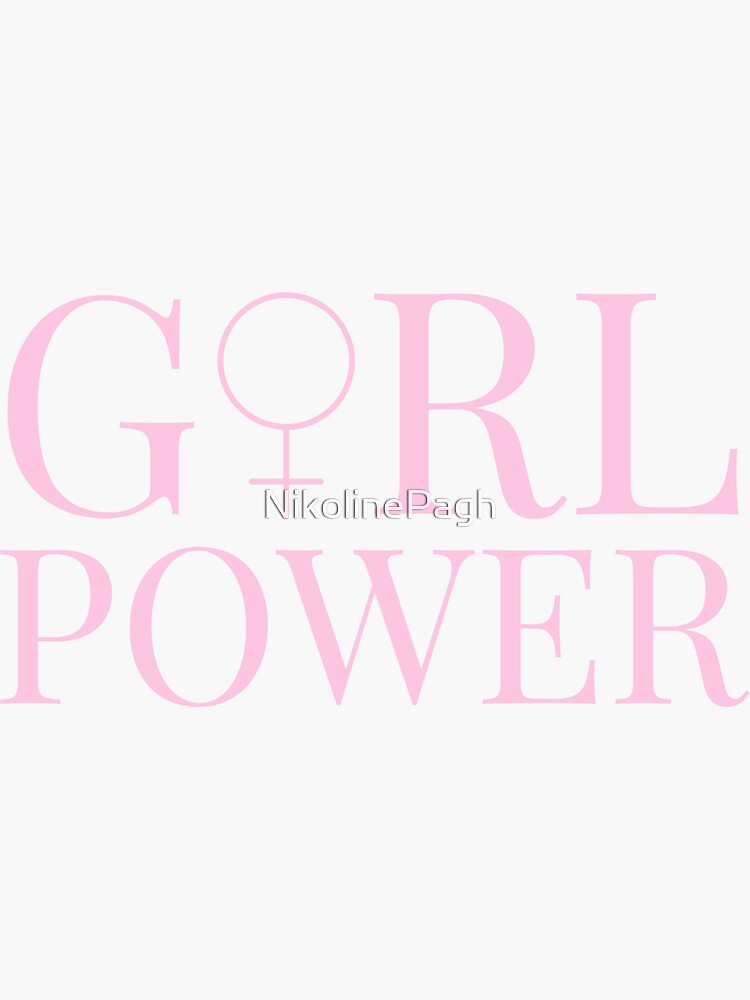 "Girl Power Pink Design" Sticker by NikolinePagh | Redbubble