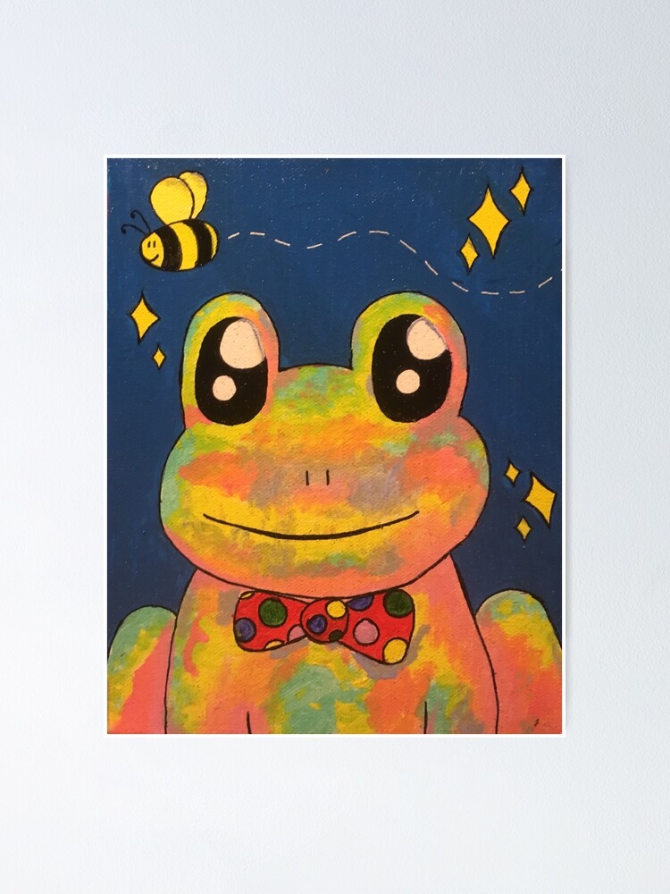 "Sparkle Rainbow Frog Acrylic Painting " Poster for Sale by SarahBethia ...