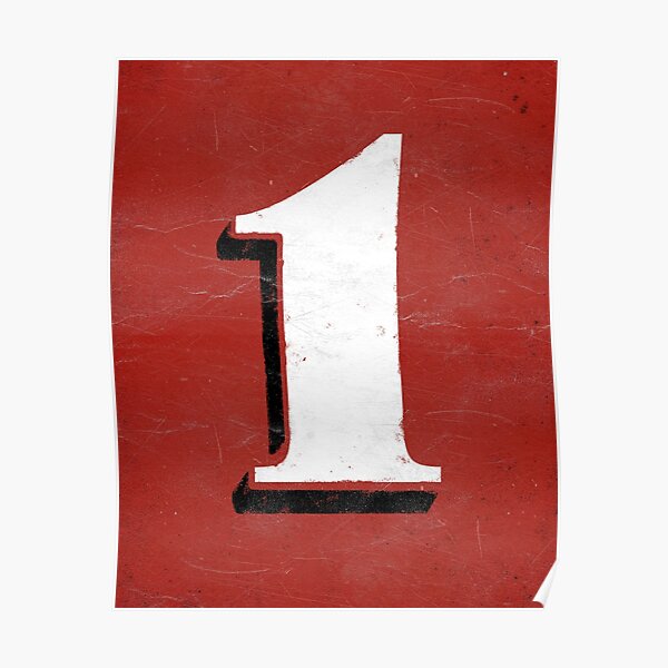 "Number 1 art" Poster for Sale by thecolourspace | Redbubble