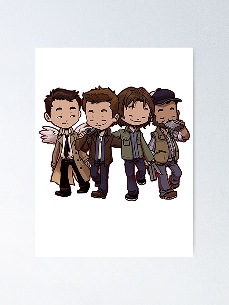 "Supernatural Chibi" Poster for Sale by MelodyMontana | Redbubble