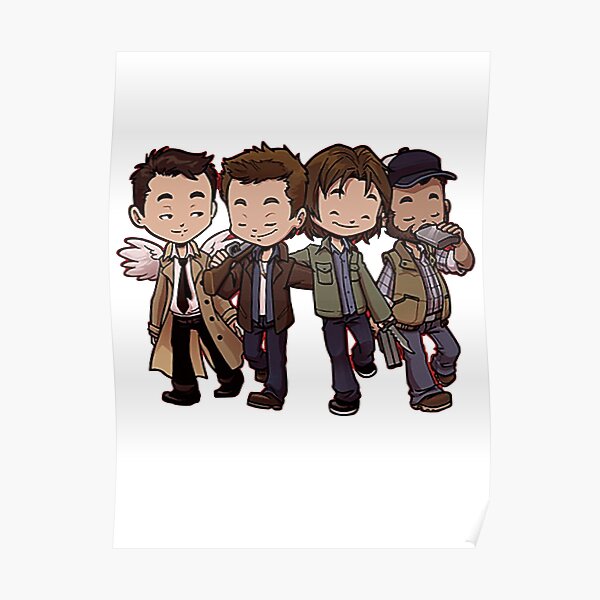 "Supernatural Chibi" Poster for Sale by MelodyMontana | Redbubble