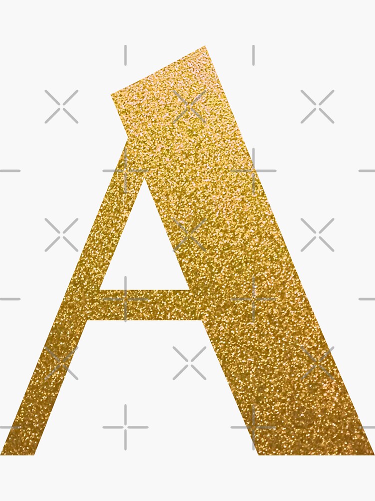 "Gold Letter A Monogram Initial" Sticker for Sale by alexandriana333 ...