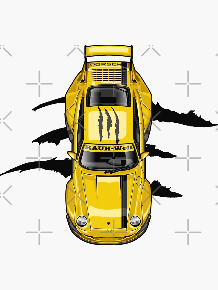 "RWB 993 Yellow Claw Livery Series 3" Sticker for Sale by JioojiProject ...