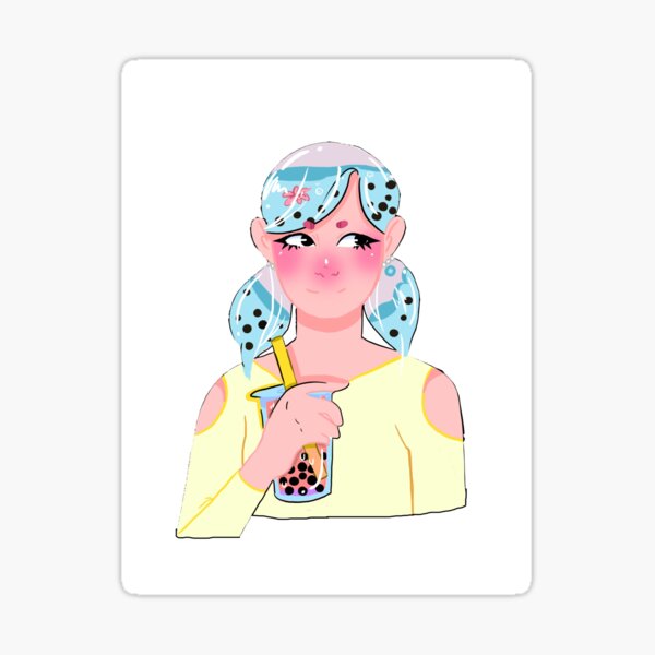 "Meyoco inspired bubble tea girl" Sticker for Sale by Evaaaaaaaaaaaa ...