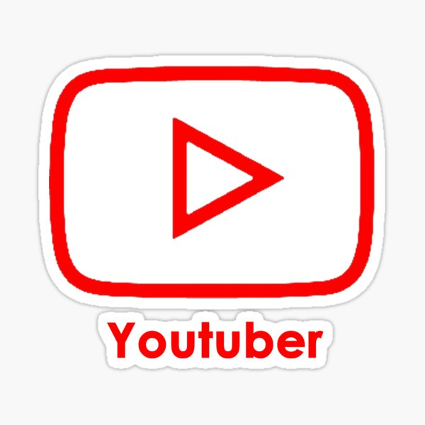 "Youtuber" Sticker for Sale by Irfan-khan | Redbubble