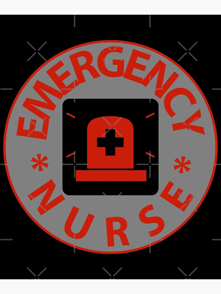 "emergency nurse logo" Poster for Sale by doctors-apparel | Redbubble