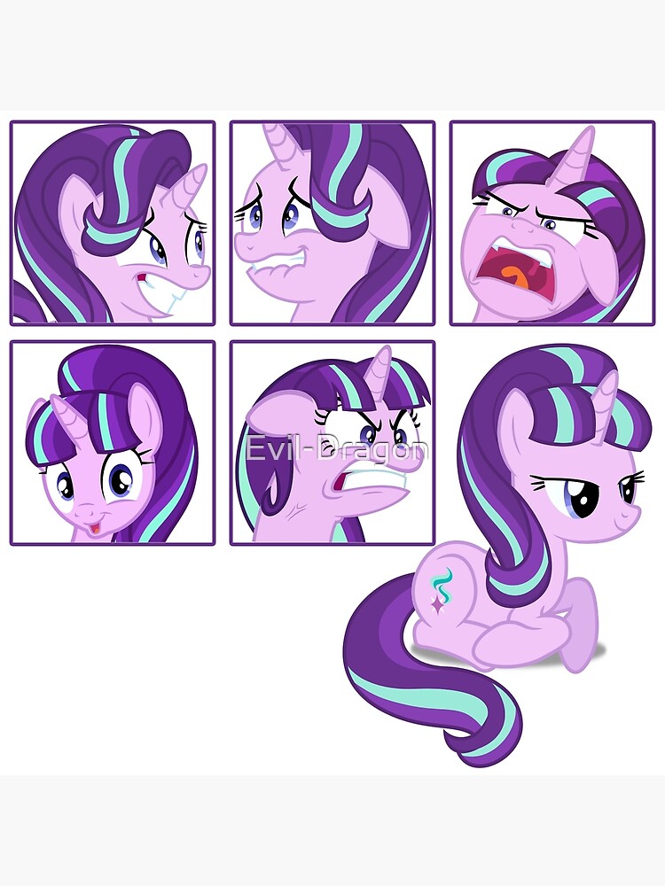 "Starlight Glimmer - Faces" Art Print by Evil-Dragon | Redbubble