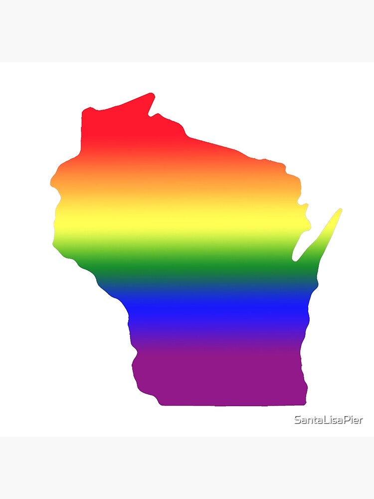 "Wisconsin Gay Pride Flag" Poster by SantaLisaPier | Redbubble