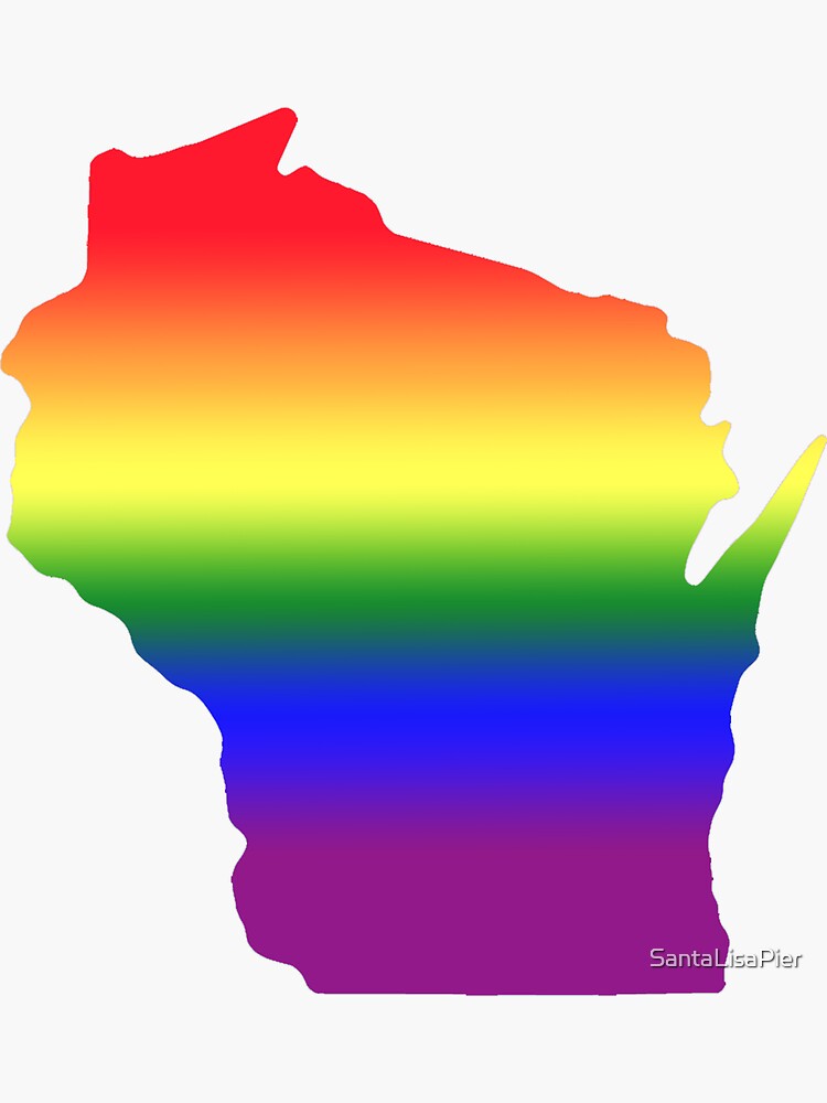 "Wisconsin Gay Pride Flag" Sticker for Sale by SantaLisaPier | Redbubble