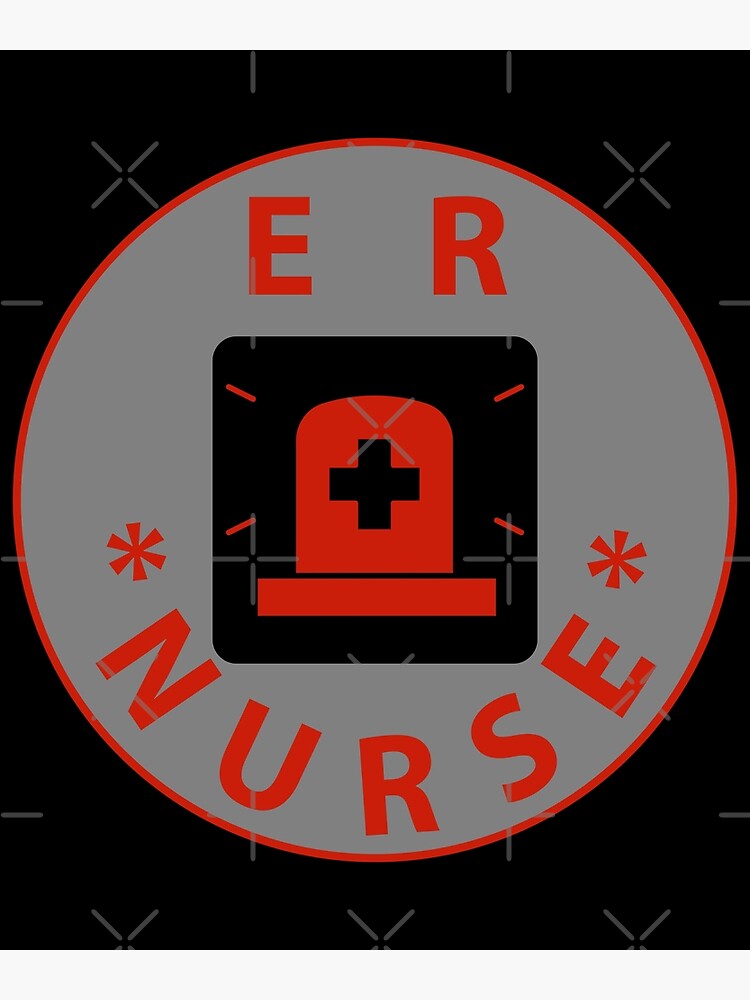 "er nurse logo" Poster for Sale by doctors-apparel | Redbubble