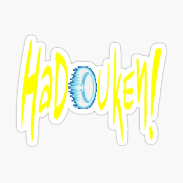 "HADOUKEN!" Sticker by Carpaccio | Redbubble