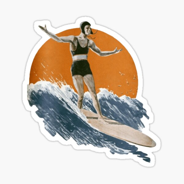 "Aesthetic Surfing" Sticker by childslions | Redbubble