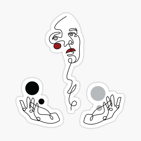 "Balance" Sticker for Sale by Lineastic | Redbubble