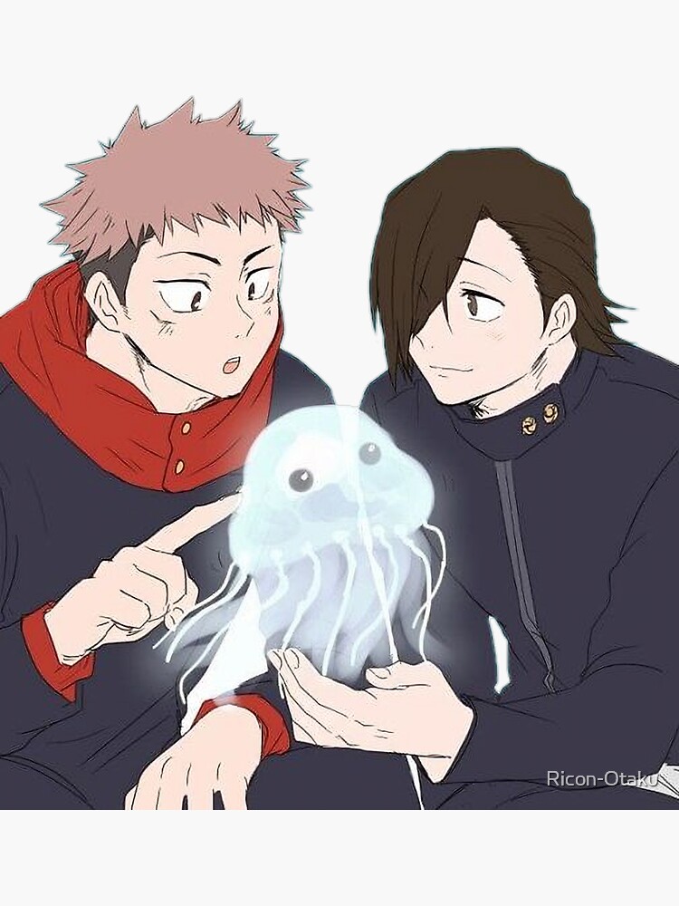 " jujutsu kaisen Yuuji Itadori and Junpei Yoshino" Sticker for Sale by ...