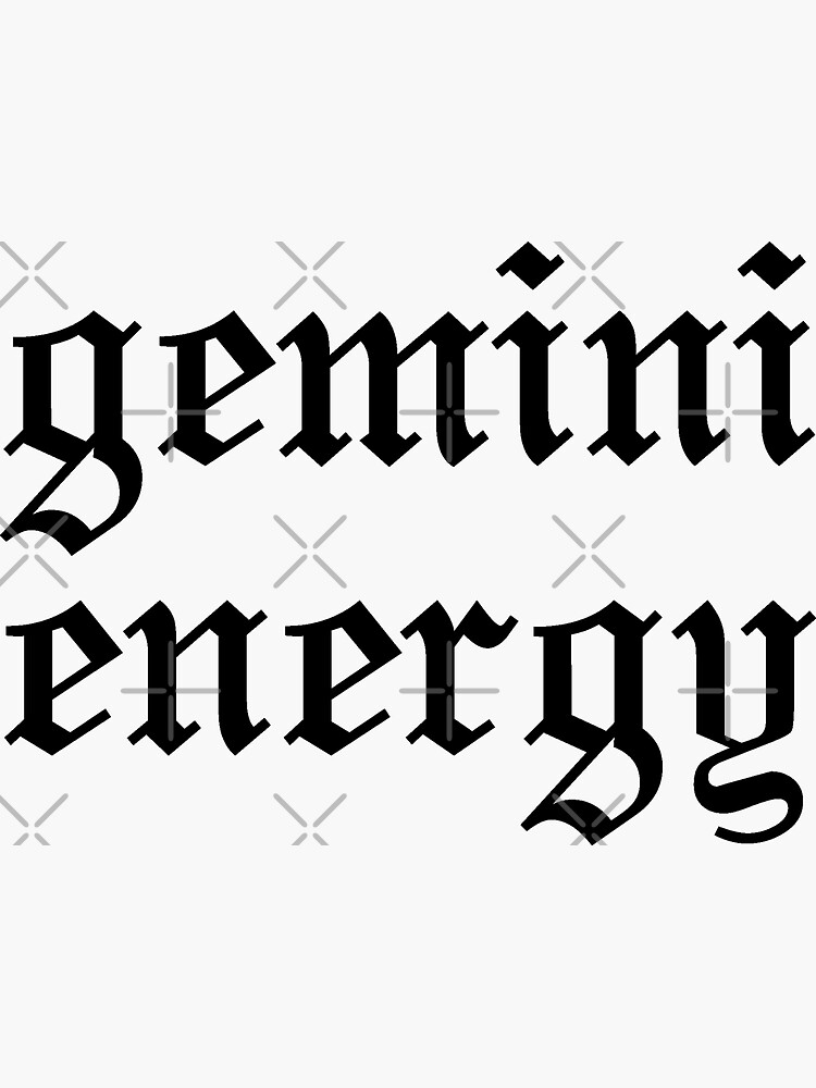 "gemini energy (zodiac sign)" Sticker for Sale by AquariusVenus | Redbubble