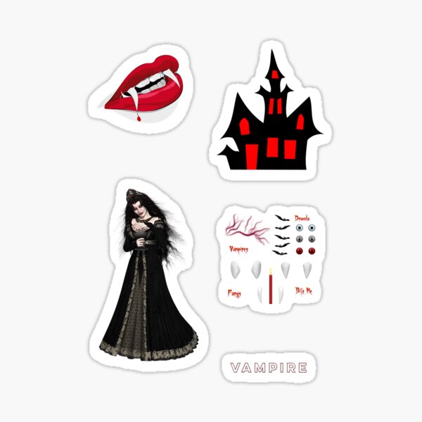 "Gothic vampire girl stickers" Sticker for Sale by Ainar67 | Redbubble
