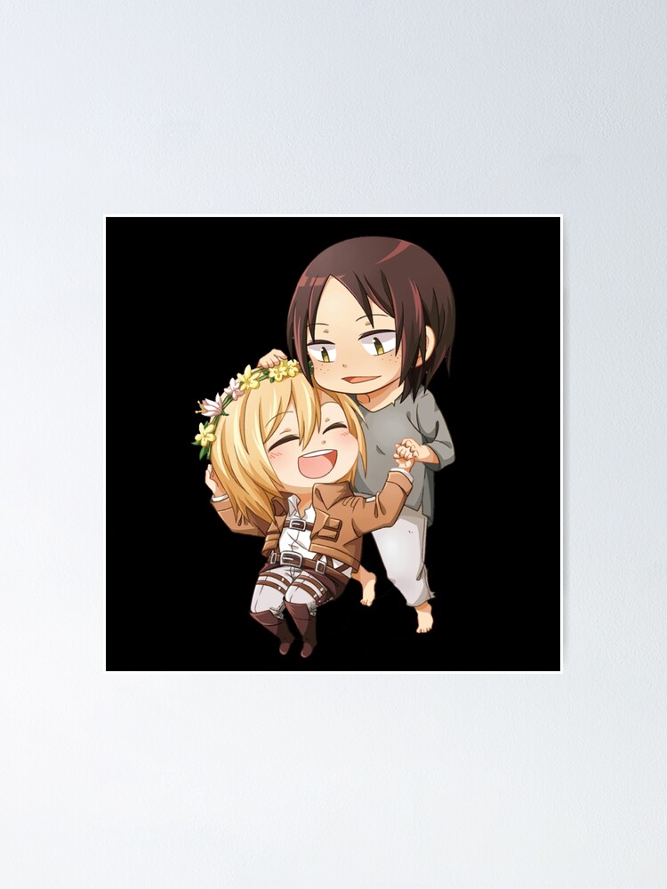 "Ymir & Christa Lenz Chibi - Attack On Titan" Poster by Idris-Fenazi ...