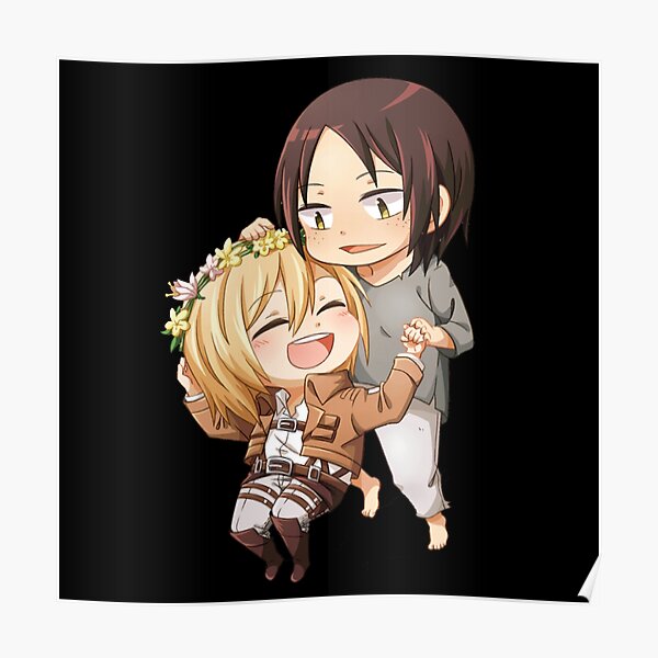 "Ymir & Christa Lenz Chibi - Attack On Titan" Poster by Idris-Fenazi ...