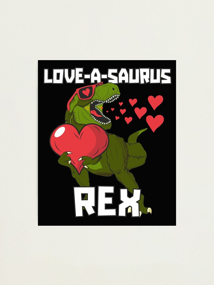 Lámina fotográfica «Loveasaurus Rex Dinosaurio del día de San Valentín ...