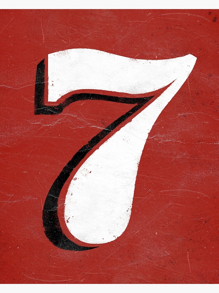 Lámina fotográfica «Número 7 - Vintage número siete» de thecolourspace ...