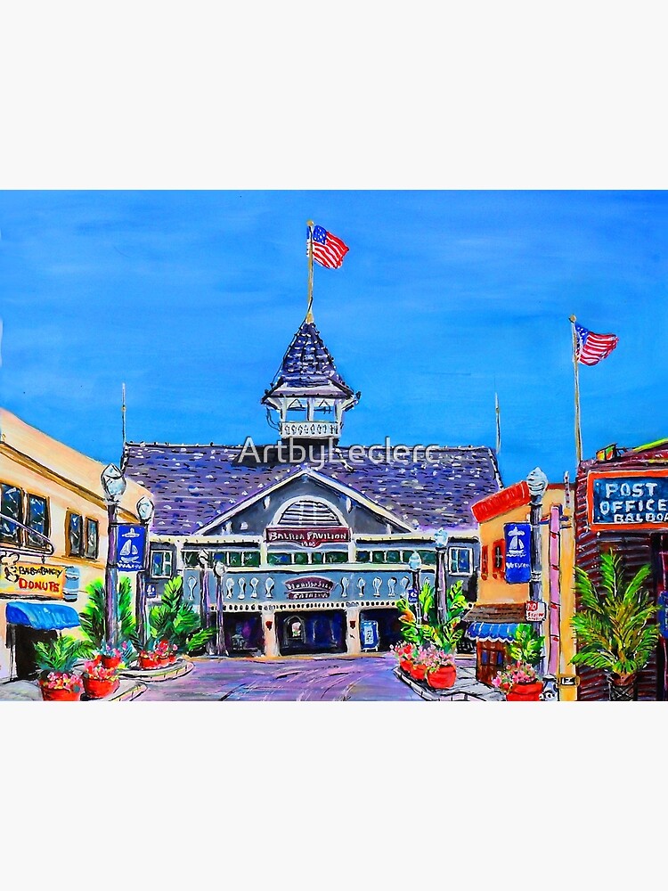 "Balboa Pavilion Newport Beach Ca." Art Print by ArtbyLeclerc | Redbubble