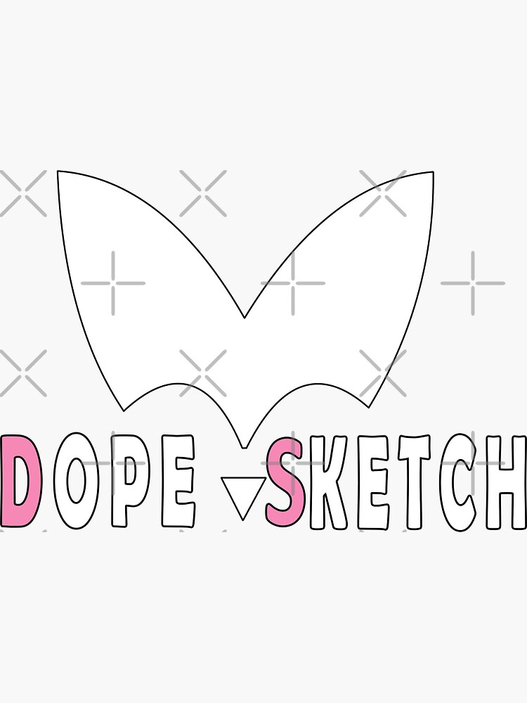 "Dope Sketch (Black Outline)" Sticker for Sale by Keltq | Redbubble