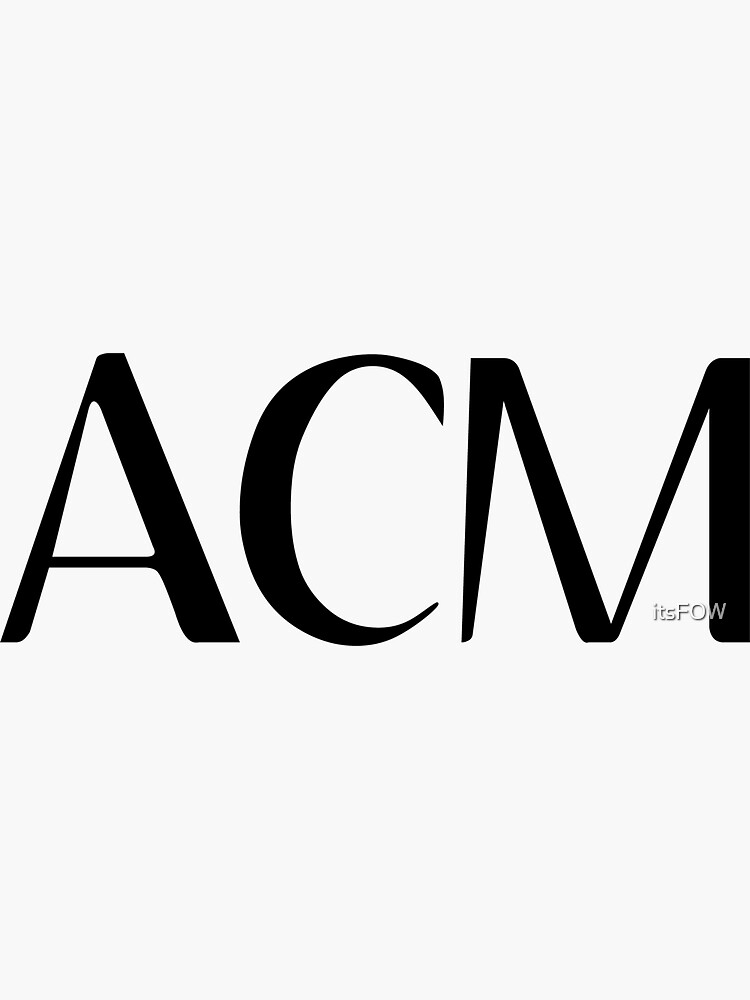 "ACM" Sticker for Sale by itsFOW | Redbubble