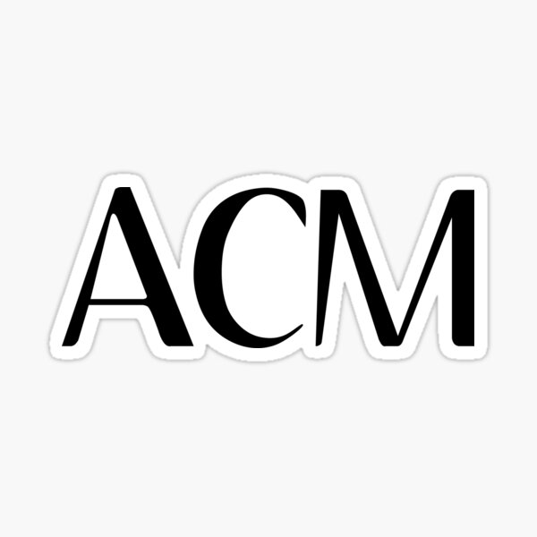 "ACM" Sticker for Sale by itsFOW | Redbubble