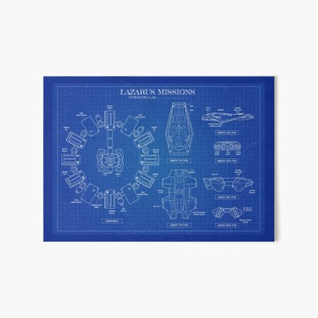 "Lazarus Mission Blueprint (Interstellar Movie)" Art Board Print by ...