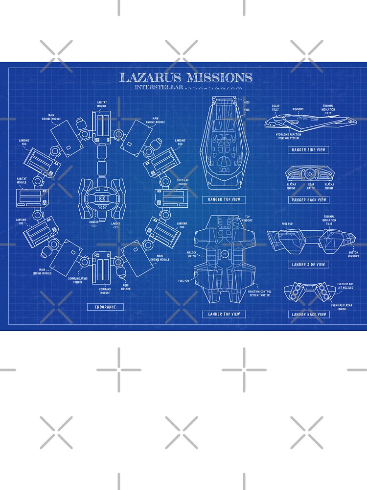 "Lazarus Mission Blueprint (Interstellar Movie)" Kids T-Shirt by BLUE ...