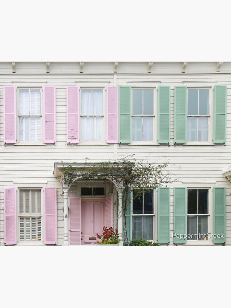 "Rainbow Row Houses in Savannah, Georgia" Postcard for Sale by ...
