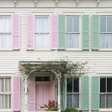 "Rainbow Row Houses in Savannah, Georgia" Postcard for Sale by ...