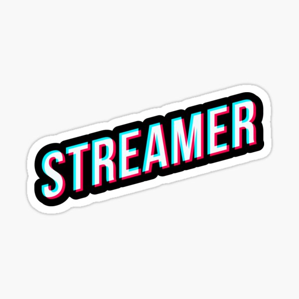 "Streamer lettering Tik Tok style glitch effect" Sticker for Sale by ...