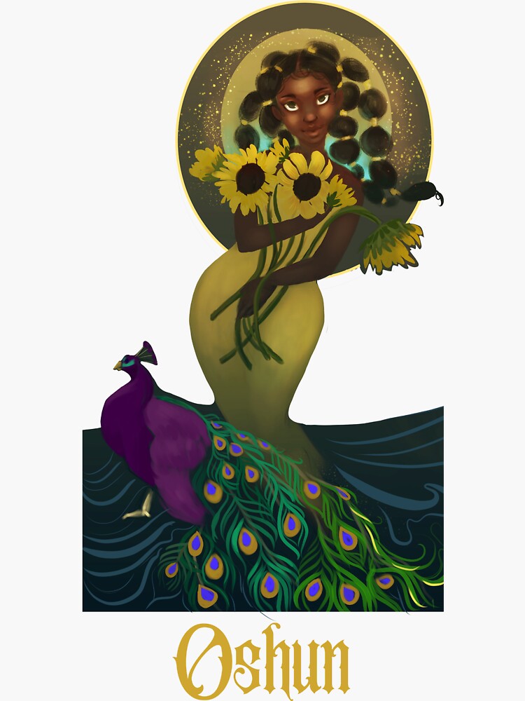 "The Goddess Oshun" Sticker for Sale by artbypg | Redbubble