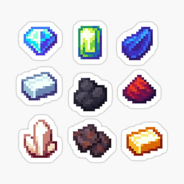 "Minecraft stones" Sticker for Sale by ZangoDesign | Redbubble