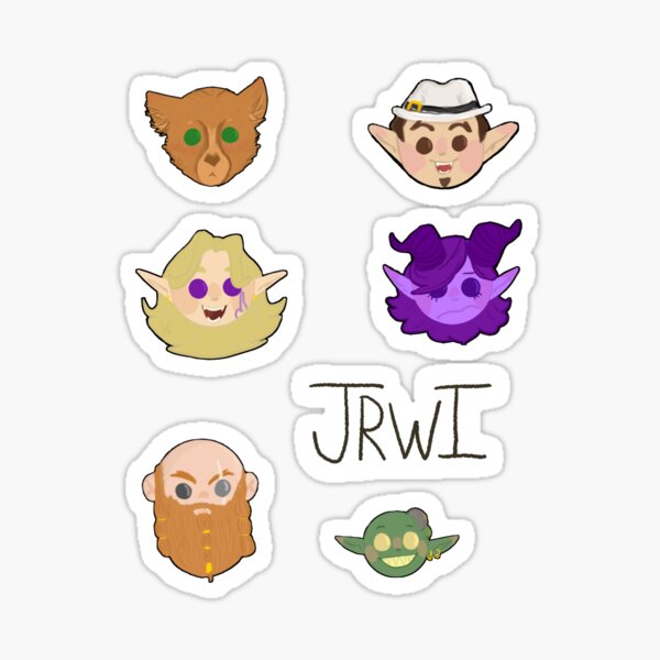 "jrwi crew" Sticker for Sale by RainsCactus | Redbubble
