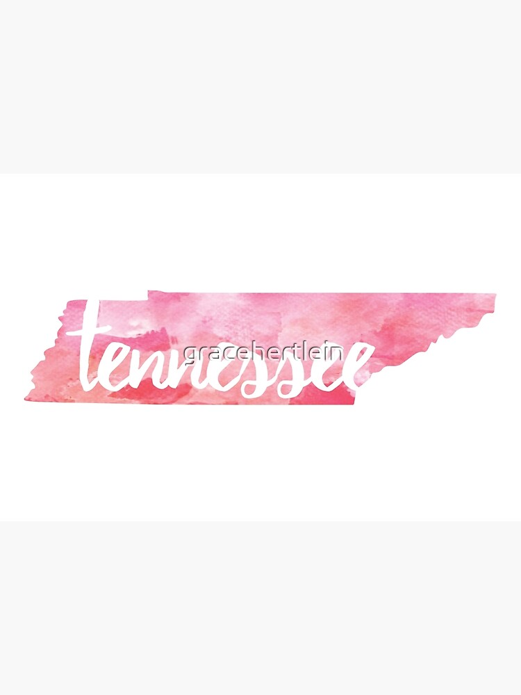 "Tennessee - pink watercolor" Poster for Sale by gracehertlein | Redbubble