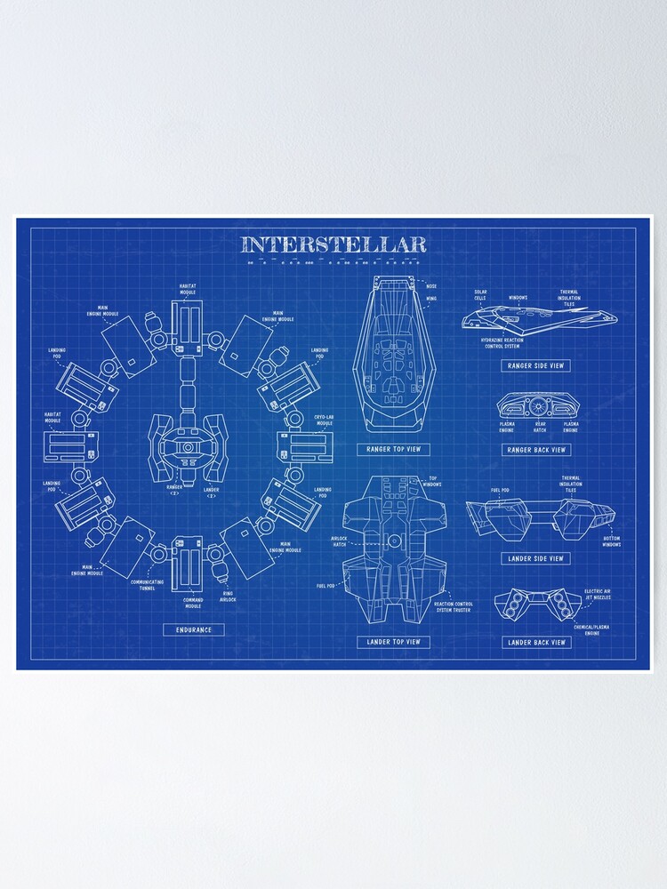 P ster Interstellar Blueprint De BGALAXY Redbubble p-ster-interstellar-blueprint-de-bgalaxy-redbubble