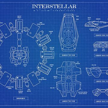 "Interstellar Blueprint" Photographic Print by BLUE GALAXY DESIGNS ...