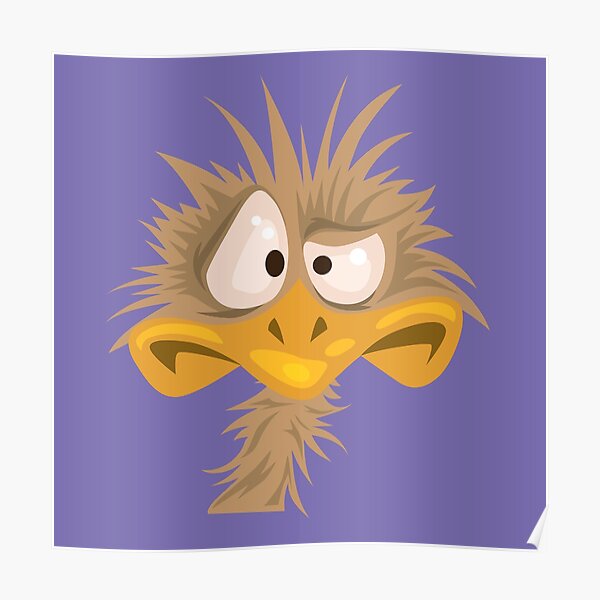 "Funny Emu Face" Poster for Sale by PrintPal | Redbubble