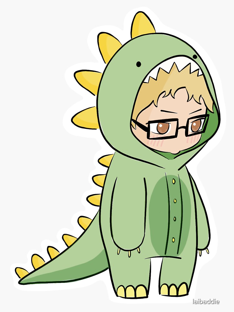 "Dino Tsukki" Sticker for Sale by laibaddie | Redbubble