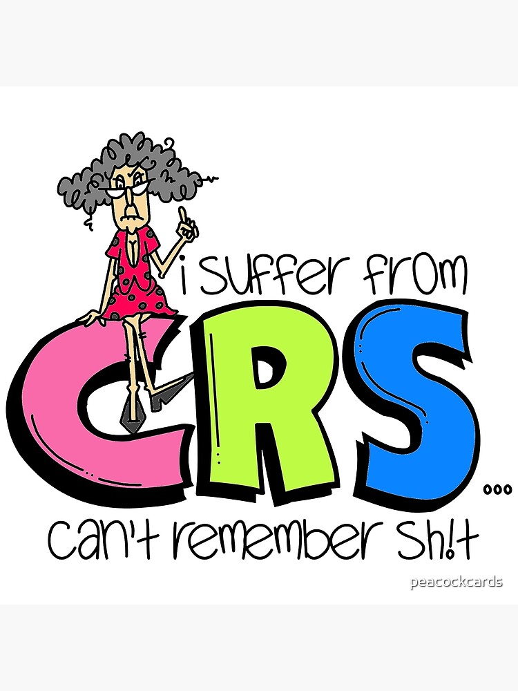 "Female CRS Funny Humorous" Poster by peacockcards | Redbubble