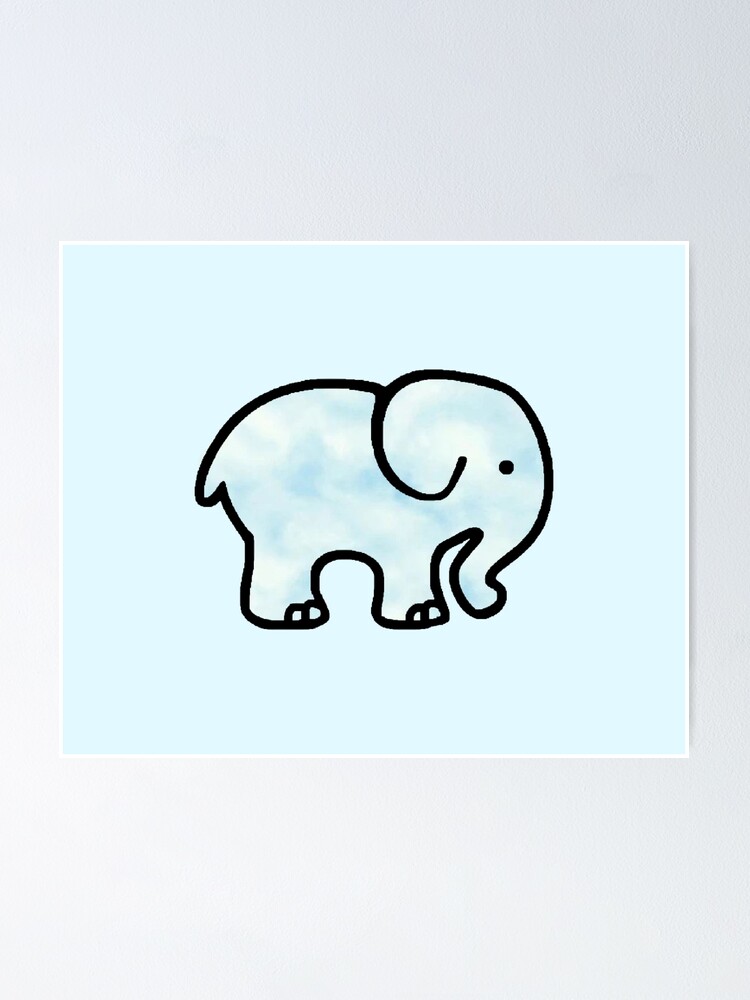 "Light blue elephant" Poster by Als10806 | Redbubble