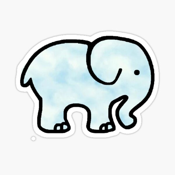 "Light blue elephant" Sticker for Sale by Als10806 | Redbubble
