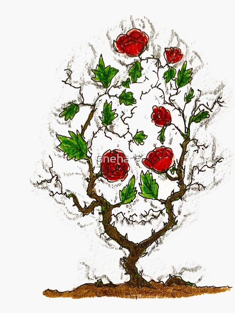"Skeleton bush" Sticker for Sale by sneha-a | Redbubble