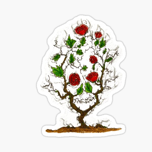 "Skeleton bush" Sticker for Sale by sneha-a | Redbubble