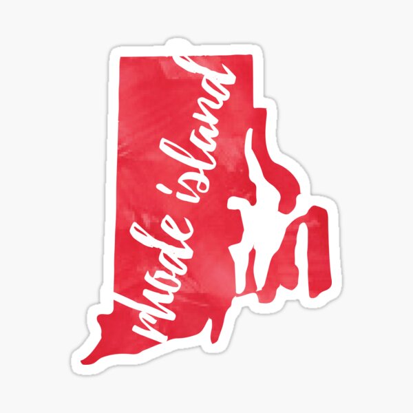 "Rhode Island - Red Watercolor" Sticker by gracehertlein | Redbubble