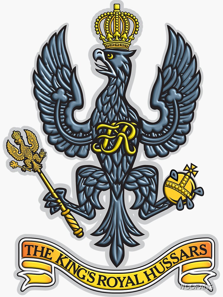 "THE KING'S ROYAL HUSSARS" Sticker for Sale by WOOFANG | Redbubble